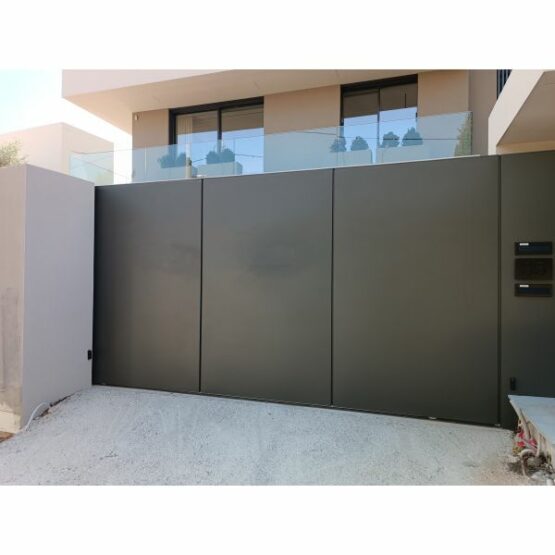 AUTOMATIC SLIDING GATE WITH PIVOT PEDESTRIAN ENTRANCE & FENCE