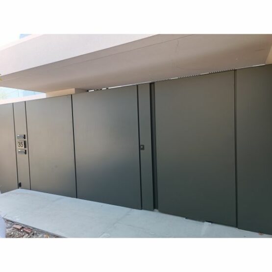 AUTOMATIC SLIDING GATE WITH PIVOT PEDESTRIAN ENTRANCE & FENCE